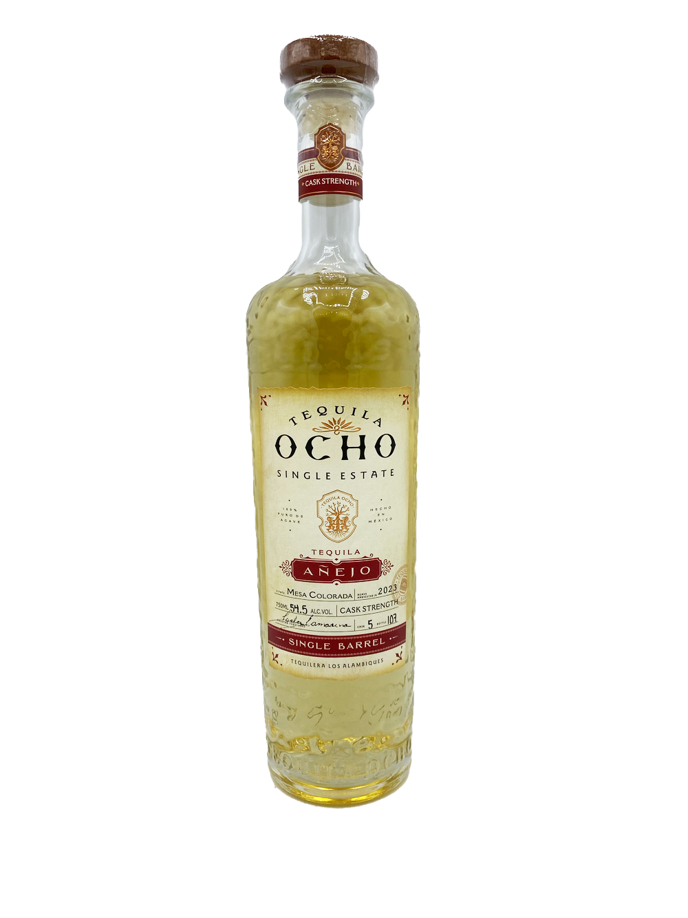 Tequila Ocho Añejo 109 Proof Single Barrel – Deer Park Wine & Spirits