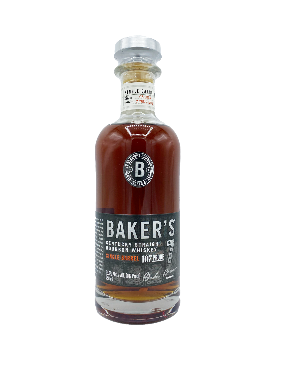 Baker's Single Barrel 7yr Bourbon 750ml – Deer Park Wine & Spirits